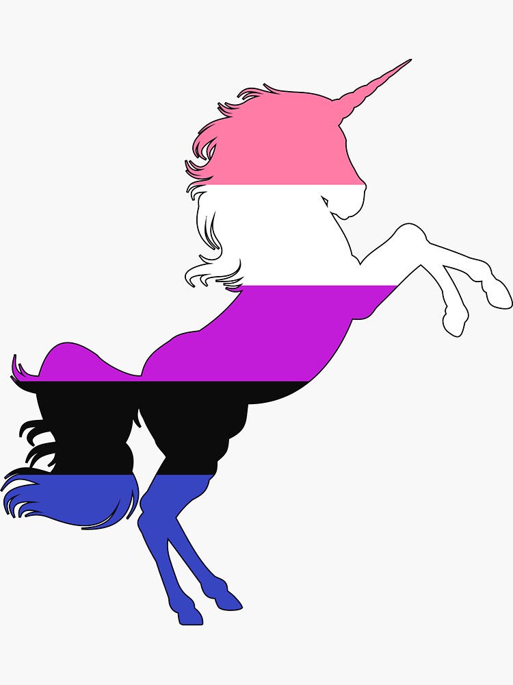 Genderfluid Unicorn Pride Flag Sticker For Sale By The Unicorn