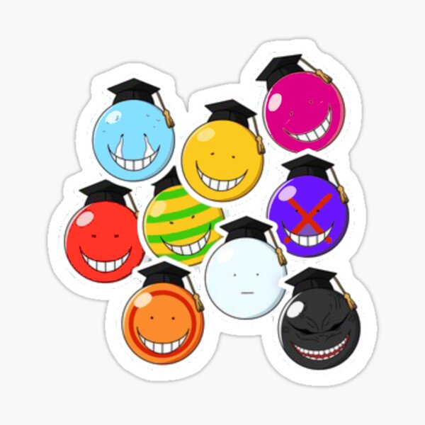 "Assassination Classroom ! Koro Sensei all faces " Sticker by ...
