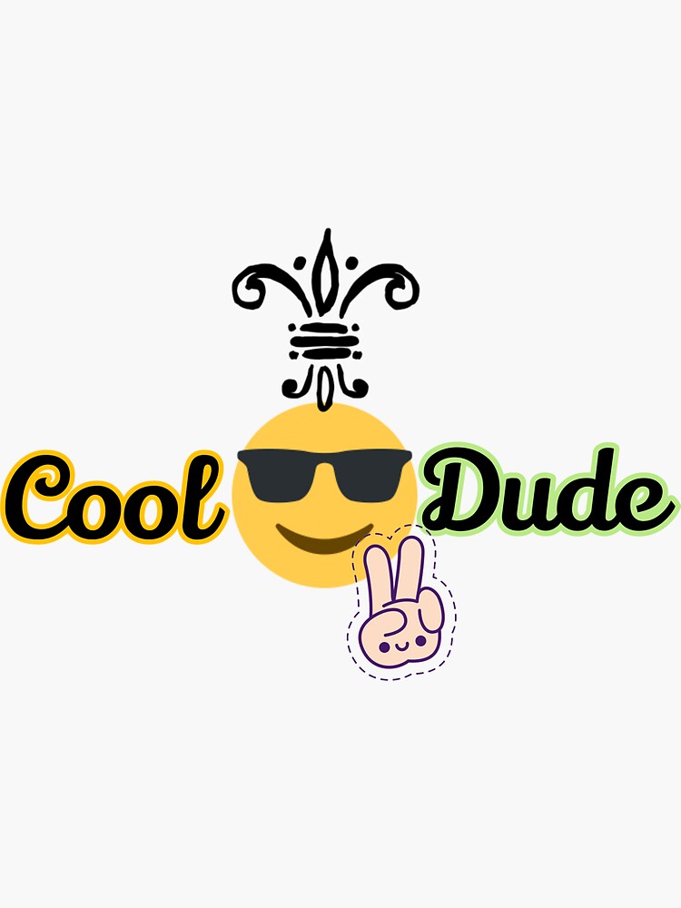 "Emoji Cool Dude" Sticker by yourdesign10 | Redbubble
