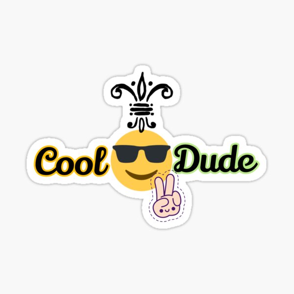 "Emoji Cool Dude" Sticker by yourdesign10 | Redbubble