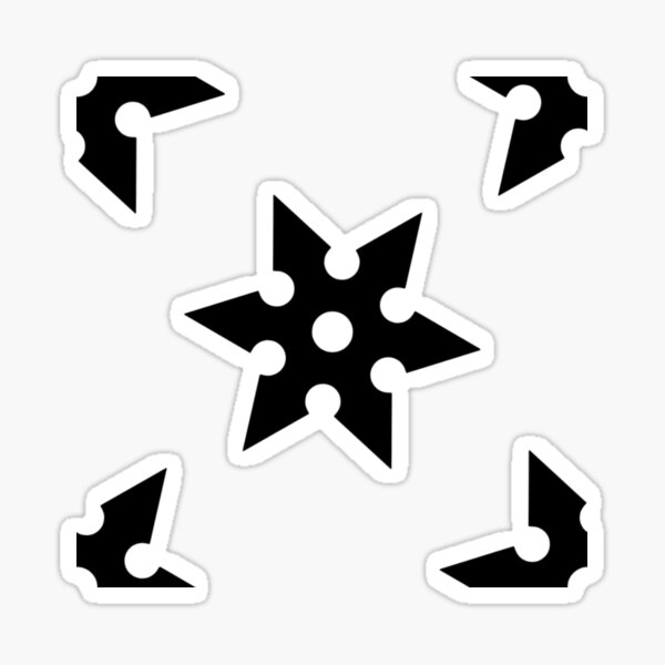"Shuriken Pattern (Black, White Background)" Sticker for Sale by ...