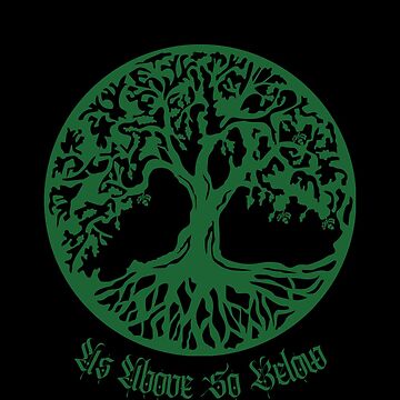 "As Above So Below Tree Of Life" Sticker for Sale by Mysticalhawkowl ...