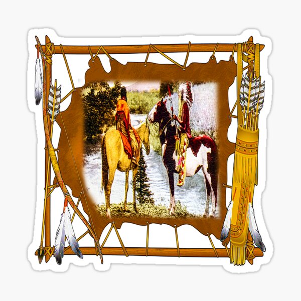 "fwc 6966 native american" Sticker by fwc-usa-company | Redbubble