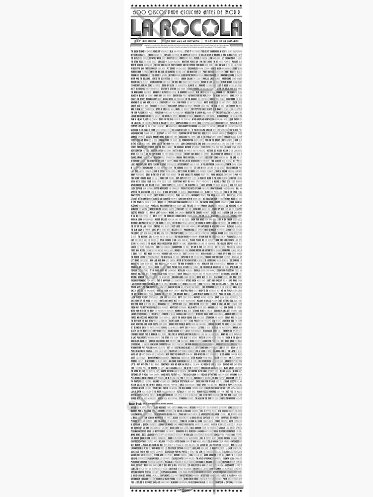 Póster con la obra «Rocola, 600 mejores discos para escuchar y resaltar ...