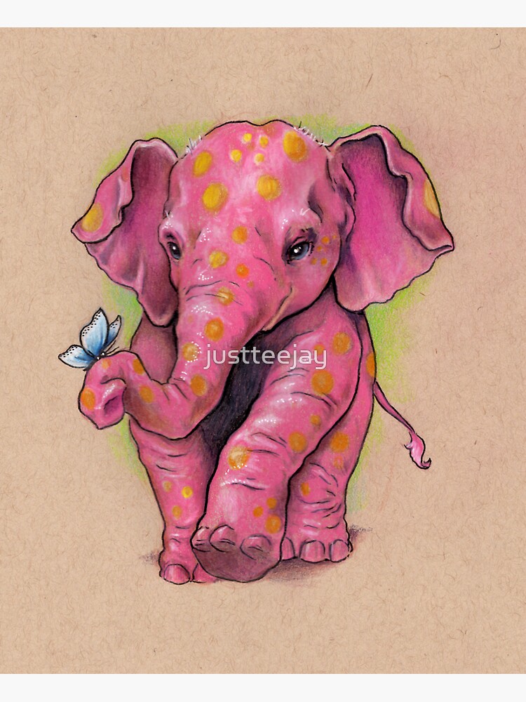 Pink Elephant Stickers