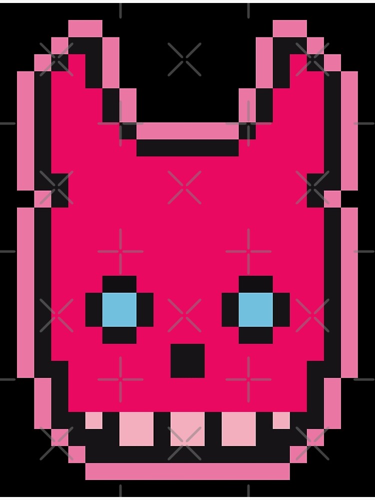 "Pink Pixel Art Nerd Cat" Poster for Sale by LizardGlow | Redbubble