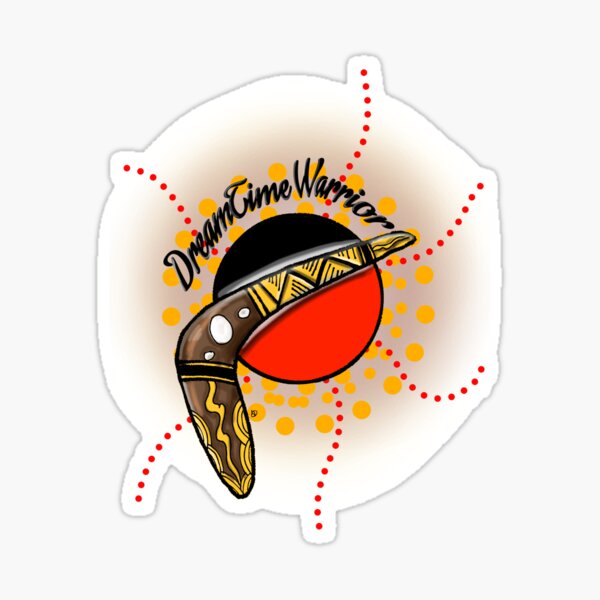 "DreamTime Warrior " Sticker for Sale by SpassaDazza | Redbubble
