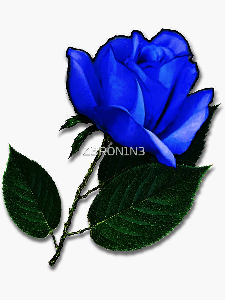 "Deep Blue Rose 2021 - Large" Sticker for Sale by Z3R0N1N3 | Redbubble