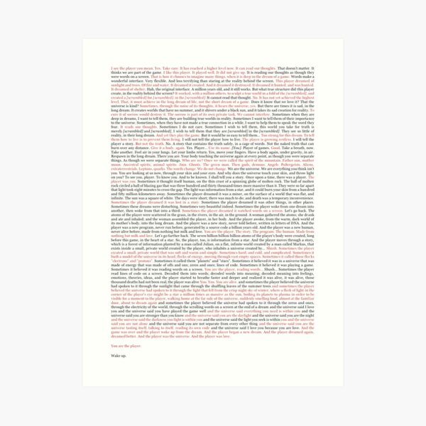 "Minecraft´s Final Poem / The End Poem" Art Print by TheNightProject ...