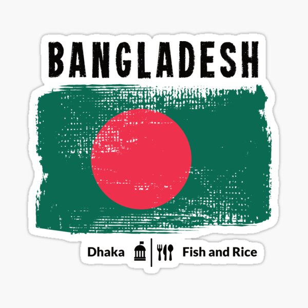 "Bangladesh flag, flags of the world - travel map" Sticker for Sale by ...