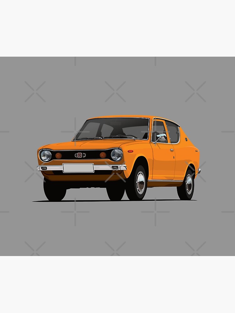 "Datsun 100A, Cherry, E10 - orange" Poster for Sale by knappidesign ...