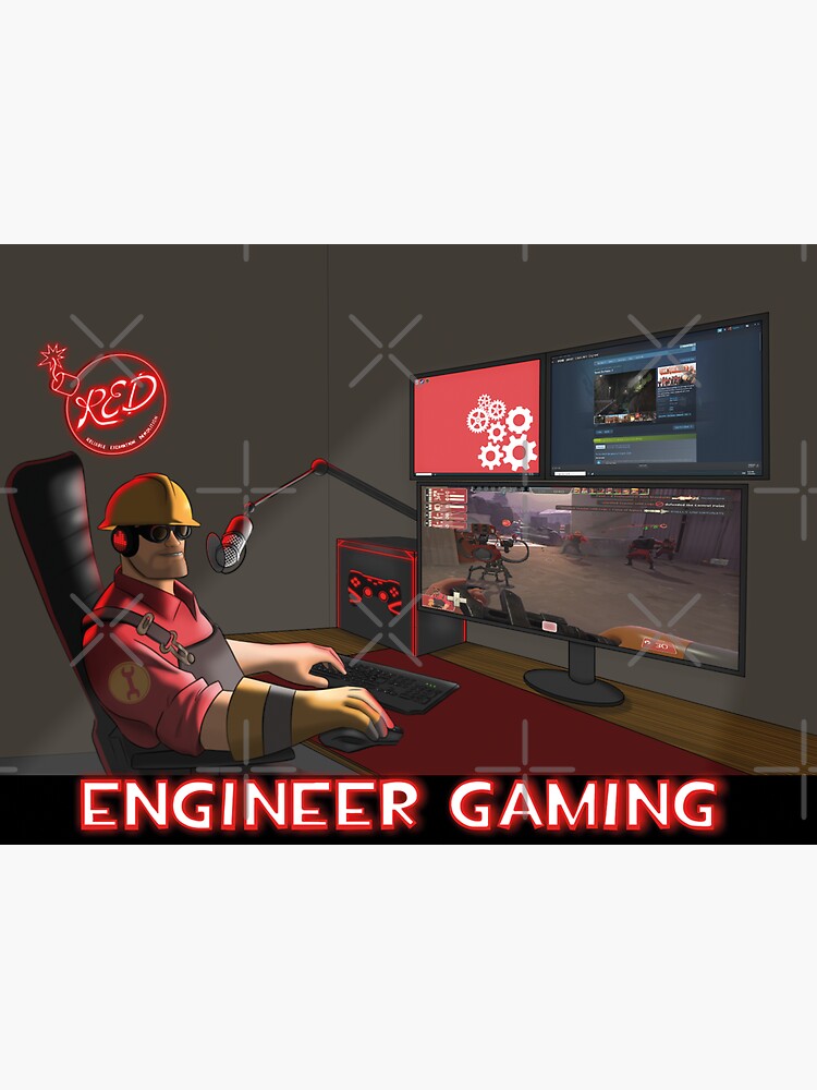 "TF2 Engineer Gaming" Sticker for Sale by Kimberly-girl | Redbubble