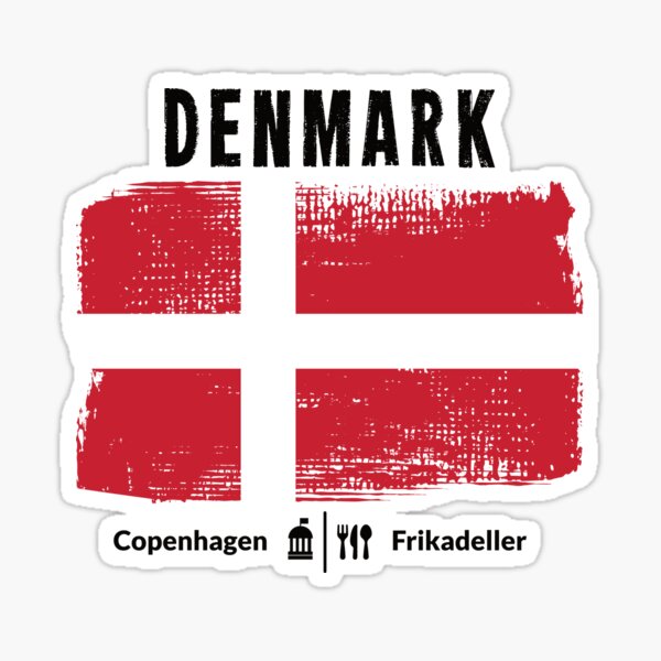 "Denmark flag, flags of the world - travel map" Sticker for Sale by ...