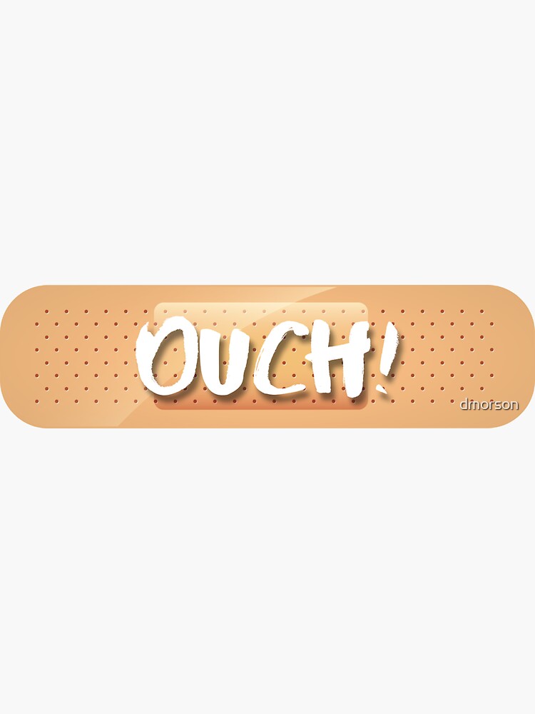 "Ouch! Sticker" Sticker for Sale by dmorson | Redbubble