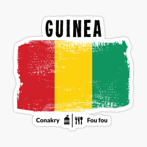 "Guinea flag, flags of the world - travel map" Sticker for Sale by ...