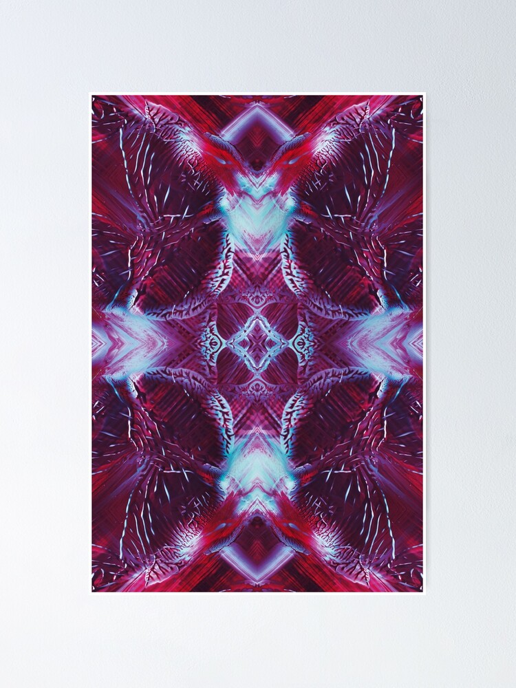 "Symmetrical design in red" Poster by Psilographics | Redbubble