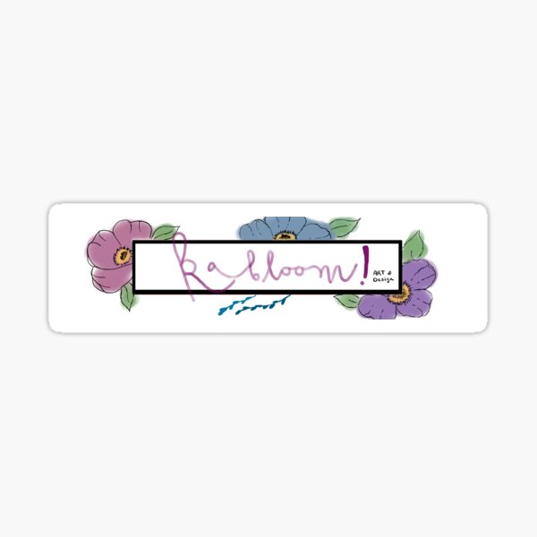 "Kabloom Banner" Sticker by KabloomDesigns | Redbubble