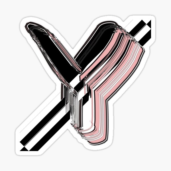 "Monogram Y shift" Sticker for Sale by leobrix | Redbubble