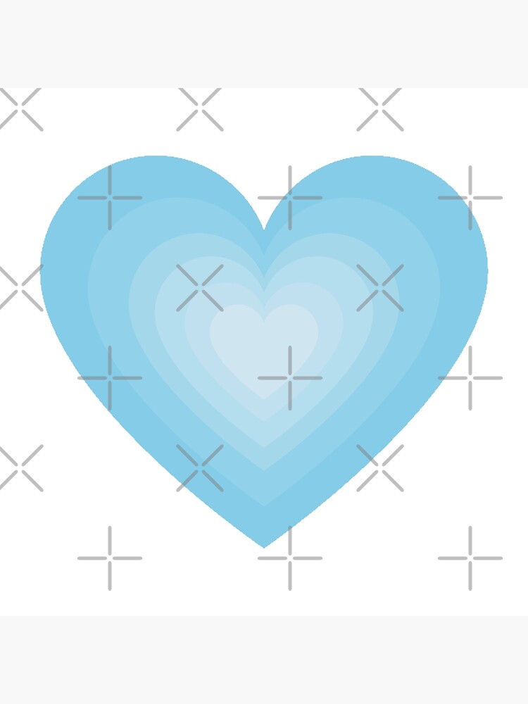 "sky blue heart" Poster for Sale by EMXEdesigns | Redbubble