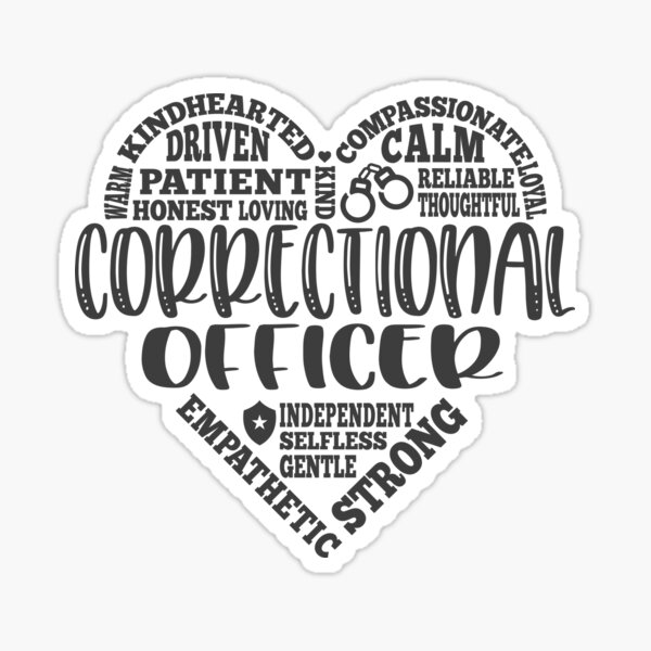 "Correctional officer, Corrections" Sticker for Sale by brackerdesign ...