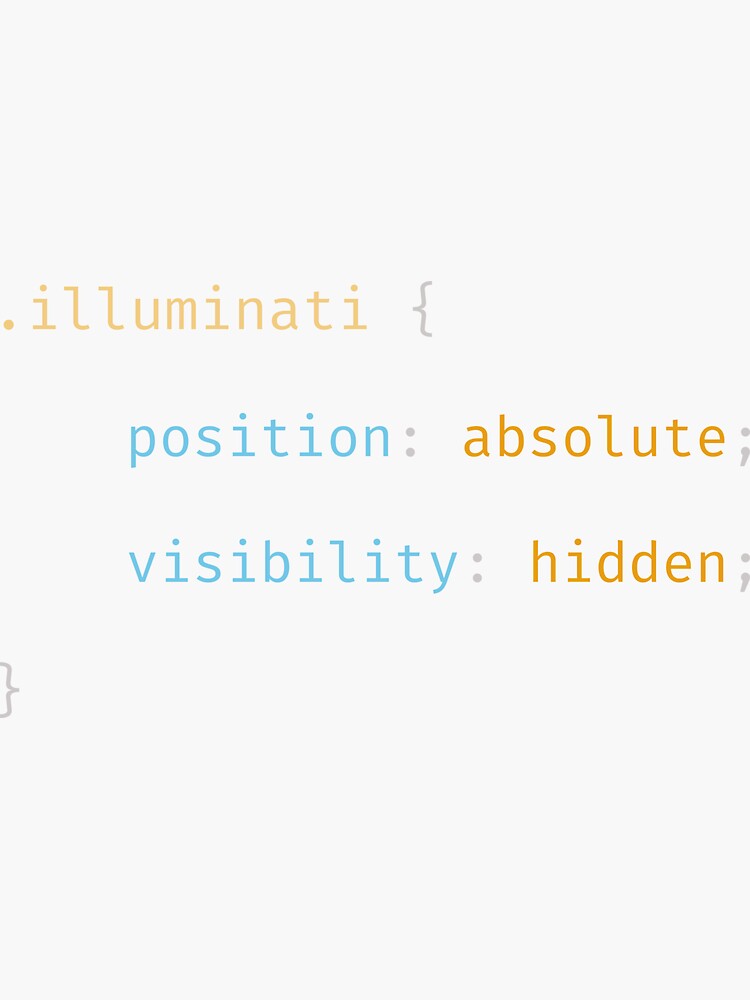 "CSS Pun - Illuminati - Funny Programming Joke " Sticker for Sale by HDTees4U | Redbubble