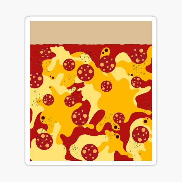 "Pepperoni pizza" Sticker by chausseat | Redbubble