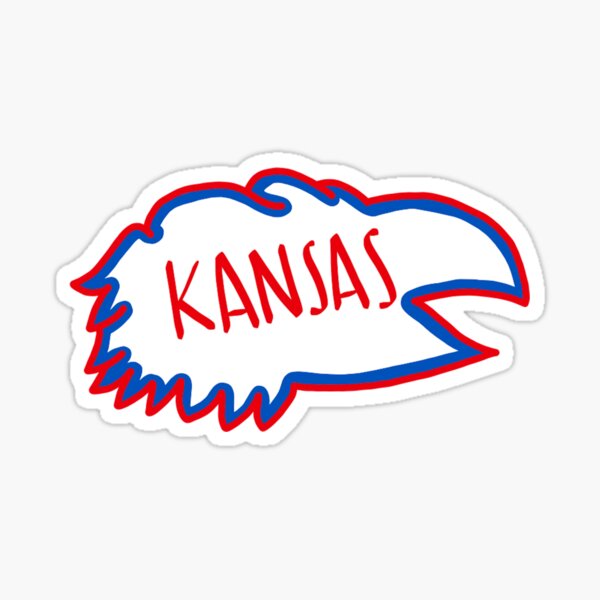 "ku kansas jayhawk outline" Sticker for Sale by andreariv | Redbubble