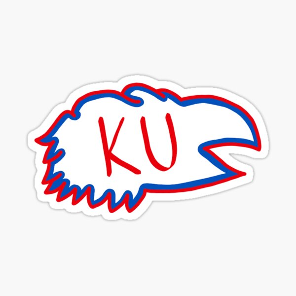 "ku kansas jayhawk outline" Sticker for Sale by andreariv | Redbubble