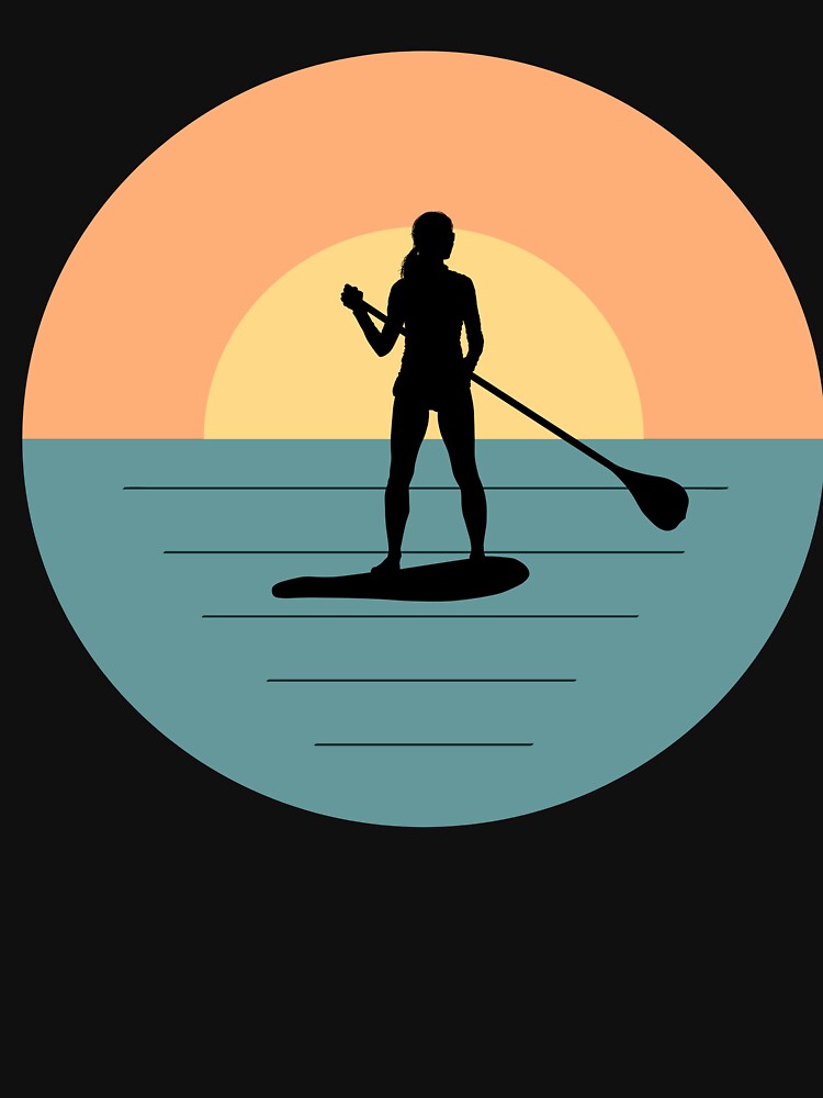 "SUP Standup Paddleboard" Fitted V-Neck T-Shirt for Sale by ...