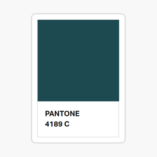 "Pantone Colour 4189 C" Sticker for Sale by DiabhalsDau | Redbubble
