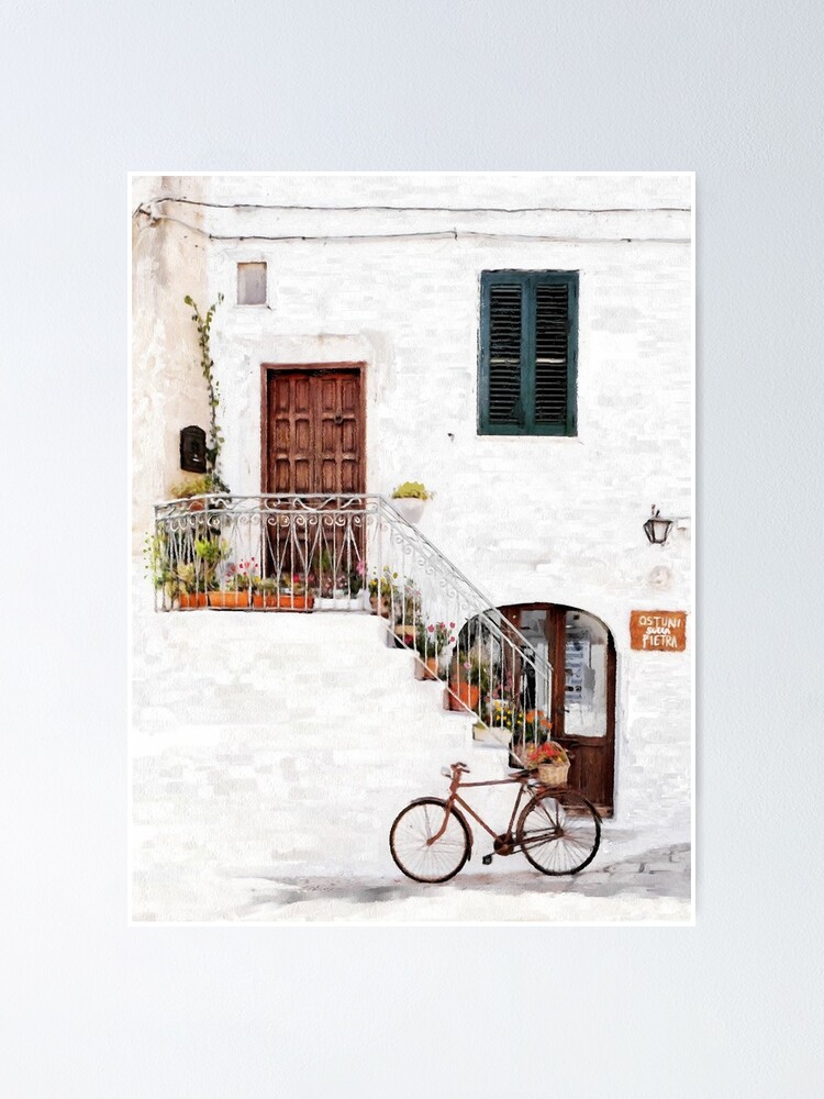 "Art Print Ostuni, Italy" Poster for Sale by MusatoArt | Redbubble