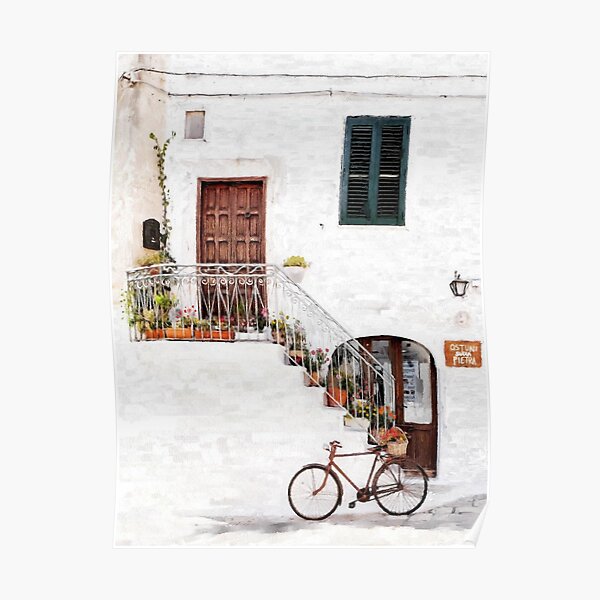 "Art Print Ostuni, Italy" Poster for Sale by MusatoArt | Redbubble