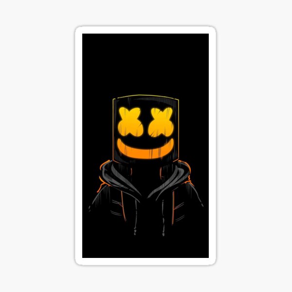 "Marshmello" Sticker by Fakii | Redbubble
