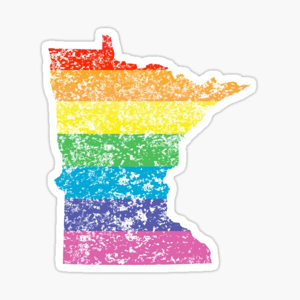 "minnesota rainbow grunge" Sticker by chromatosis | Redbubble