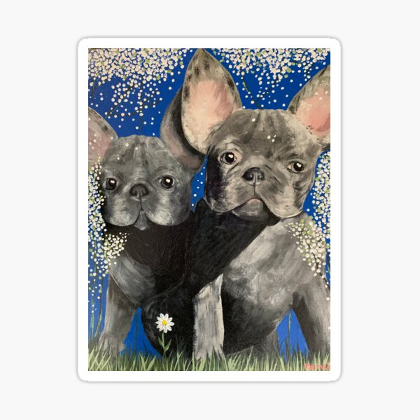"Frenchies Friends" Sticker by MPerren | Redbubble