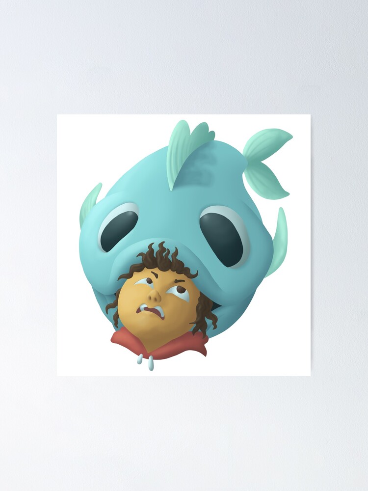 "Funky Fish Kissy" Poster for Sale by ampsignatureart | Redbubble