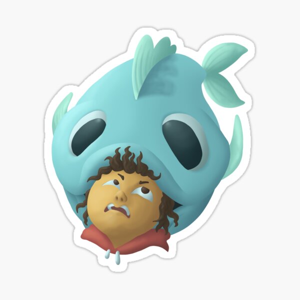 "Funky Fish Kissy" Sticker for Sale by ampsignatureart | Redbubble