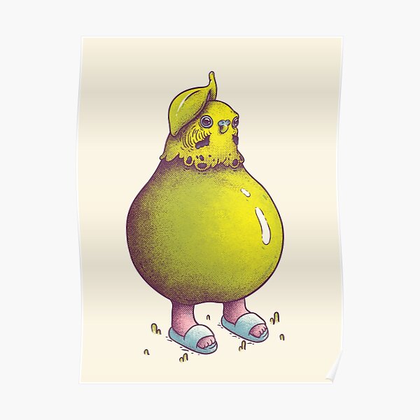 Póster «Pearrot - Periquito lindo Pearakeet pera loro | Thicc Periquito ...