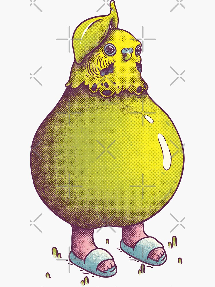 "Pearrot - Cute Budgie Pearakeet Pear Parrot | Thicc Parakeet ...