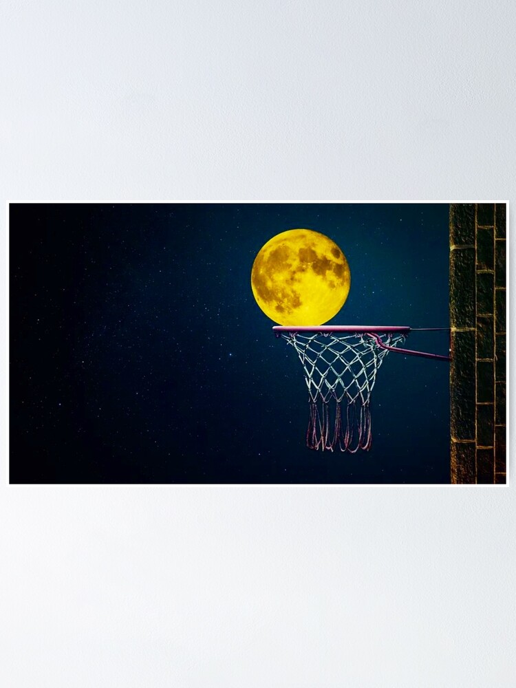 "Moon basketball" Poster by pnkpopcorn | Redbubble