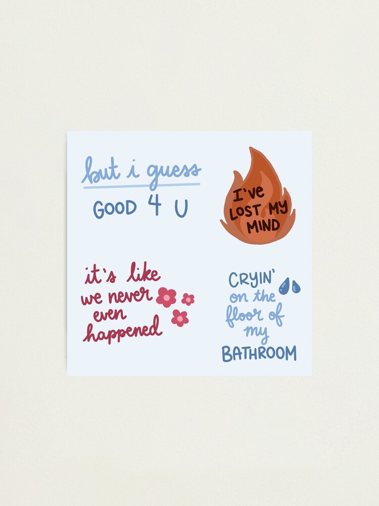 "Good 4 U Sticker Pack" Photographic Print for Sale by mutualletters ...