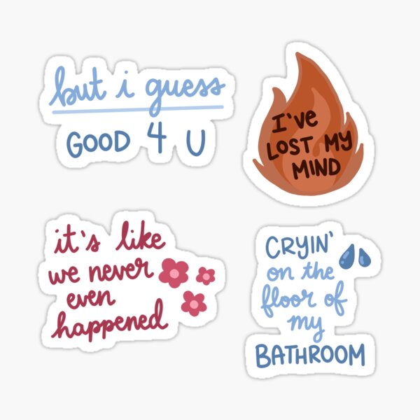 "Good 4 U Sticker Pack" Sticker by mutualletters | Redbubble