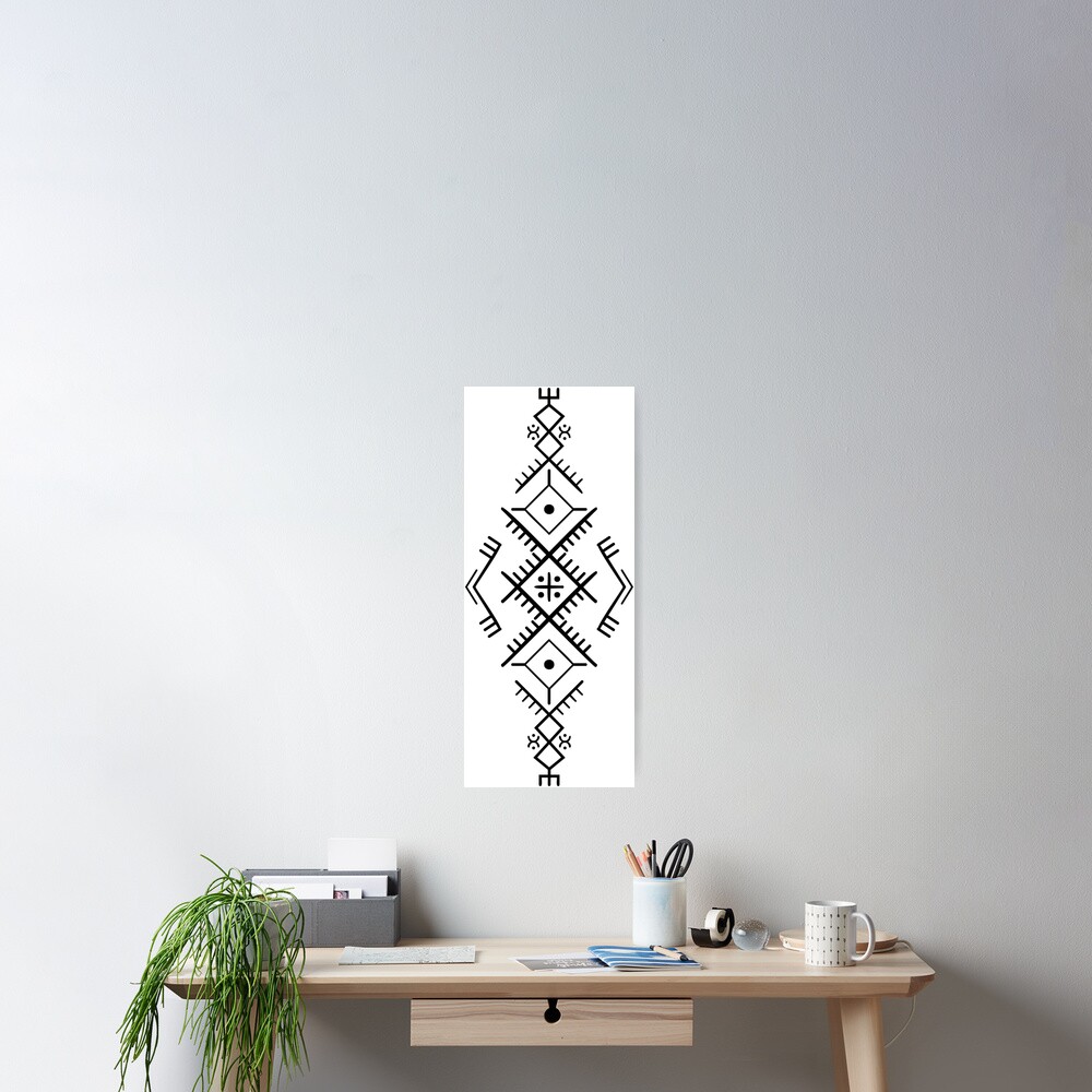 "Berber Amazigh (Berber Kabyle Symbol)" Art Print for Sale by ...