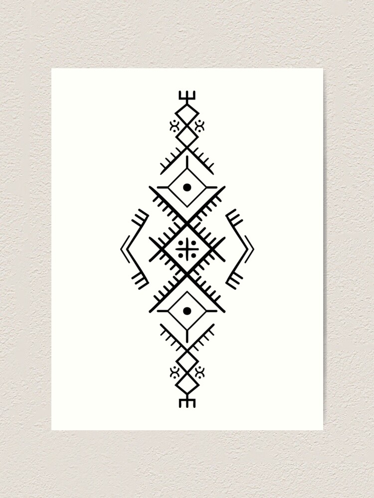 "Berber Amazigh (Berber Kabyle Symbol)" Art Print for Sale by ...