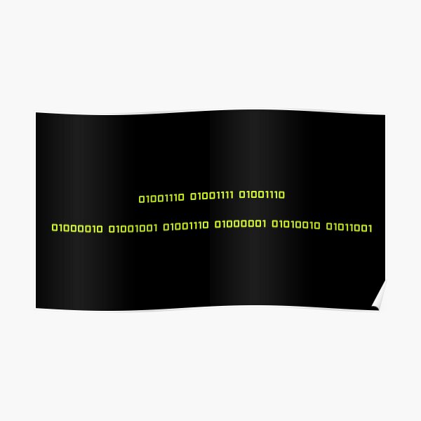 "Non Binary in ASCII Binary Code" Poster by markstones | Redbubble