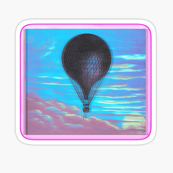 Balloon Cloudy Skies Vintage Vaporwave Sticker For Sale By
