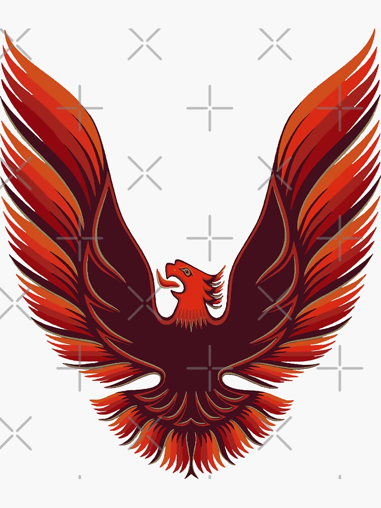 "Phoenix, Firebird" Sticker for Sale by Pinup-phoenix | Redbubble