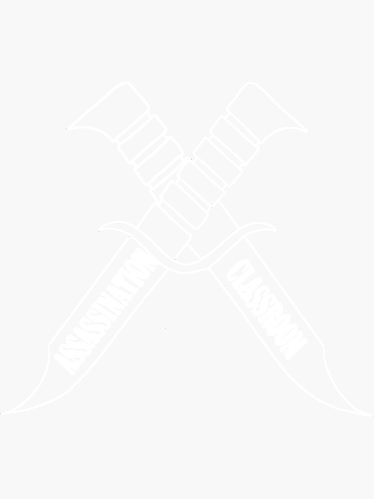 "Assassination Classroom Knives: White" Sticker for Sale by ...
