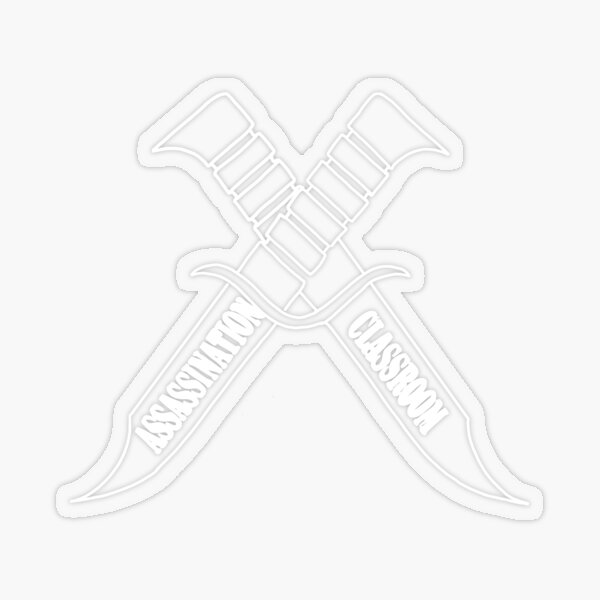 "Assassination Classroom Knives: White" Sticker for Sale by ...