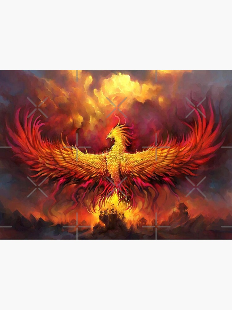 "Fiery Phoenix " Sticker by SistarSprkls | Redbubble